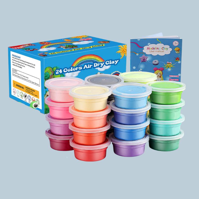 24 colored modelling clay – MAGIC PUFFY